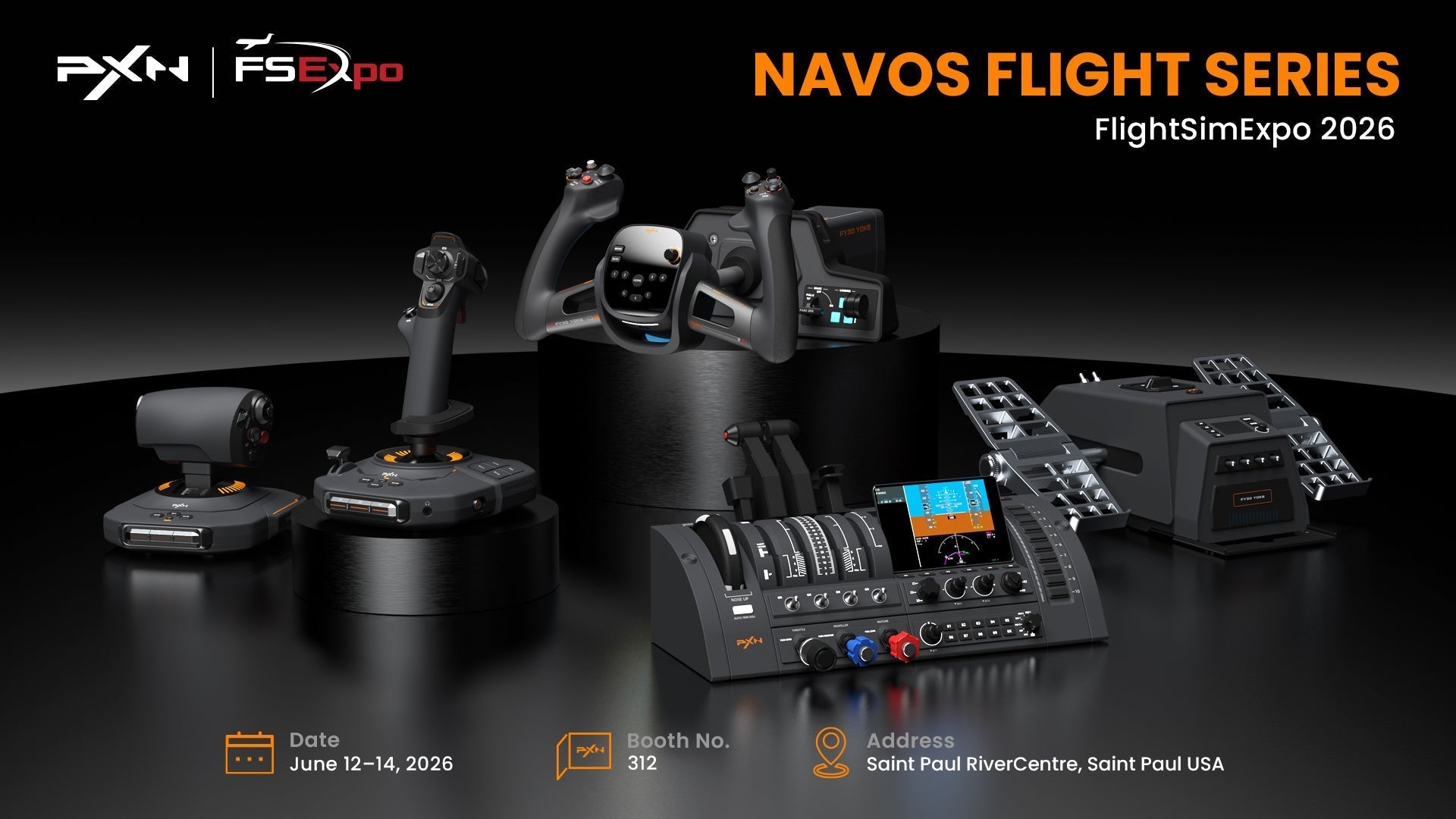 PXN Unveils All-New NAVOS Flight Series at FlightSimExpo 2026 – PXN ...